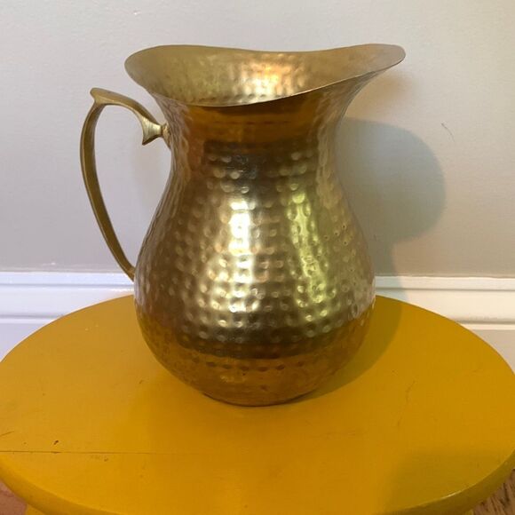 Accents | Gold Hammered Pitcher | Poshmark